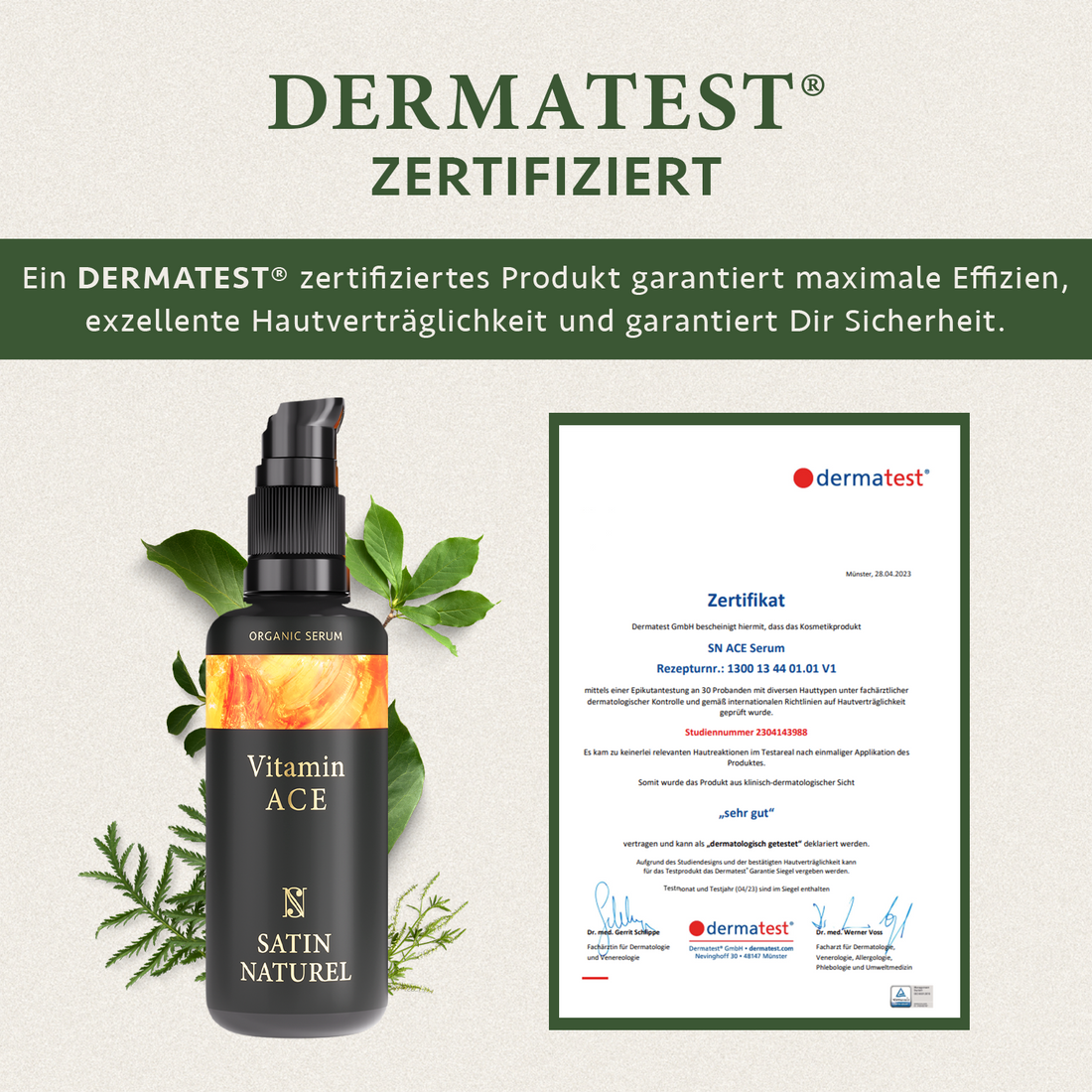 Bio Vitamin A C E Serum | Anti-Aging Naturkosmetik – Satin Naturel